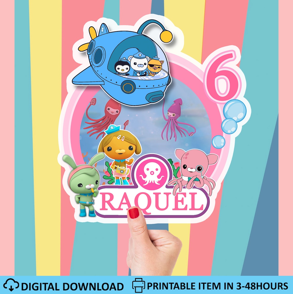 Octonauts Cake Topper /personalized Octonauts Birthday Party/ Birthday ...
