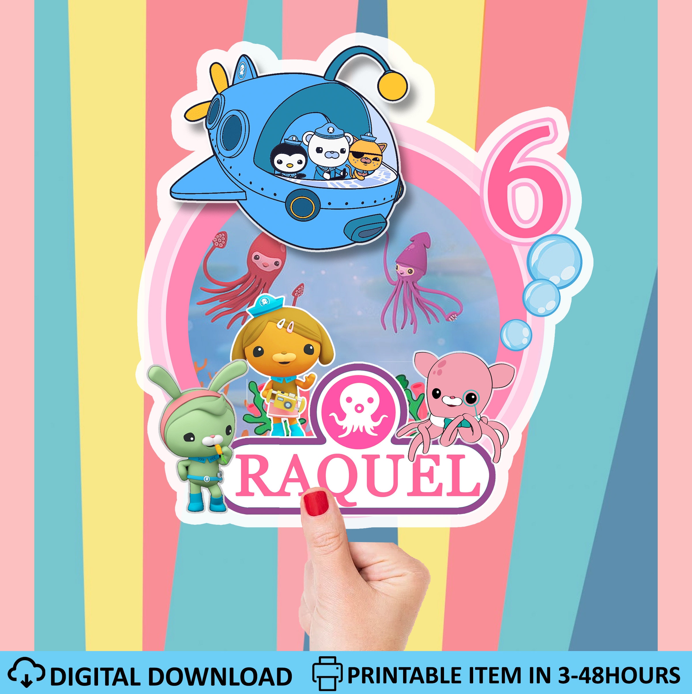 Octonauts Cake Topper /personalized Octonauts Birthday Party/ Birthday ...