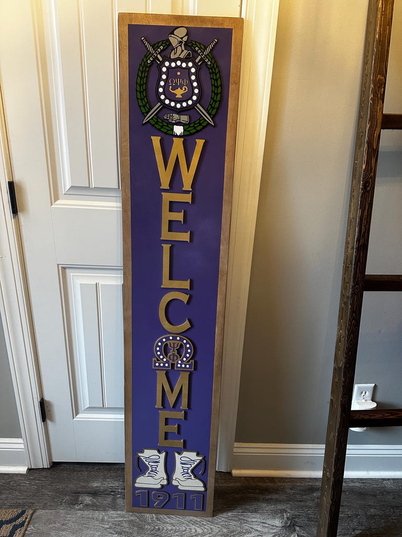 Omega Psi Phi Fraternity Porch Sign - Etsy