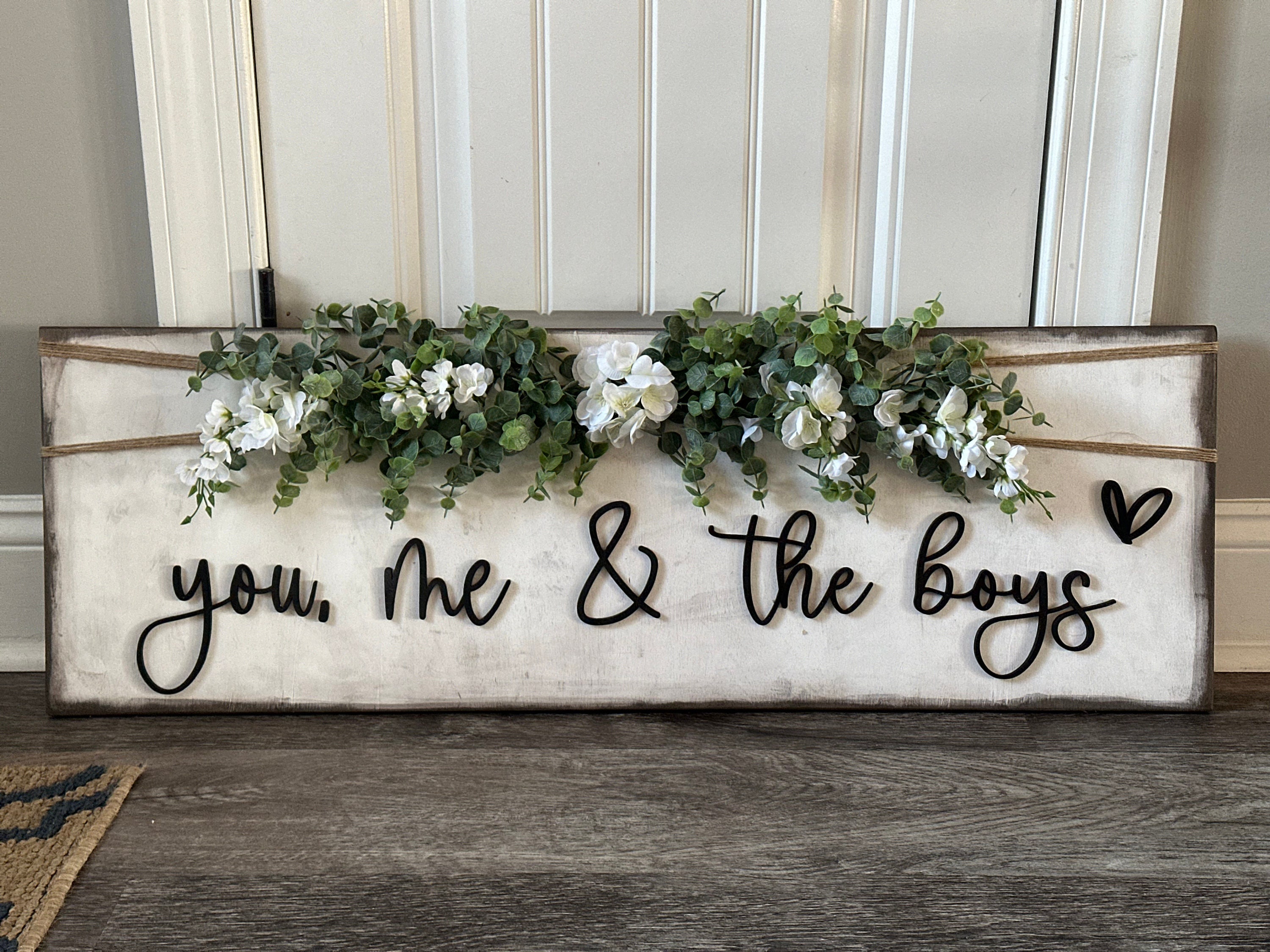 You, Me & the Boys Sign/rustic Laser 3D Farmhouse Style Decor/custom ...