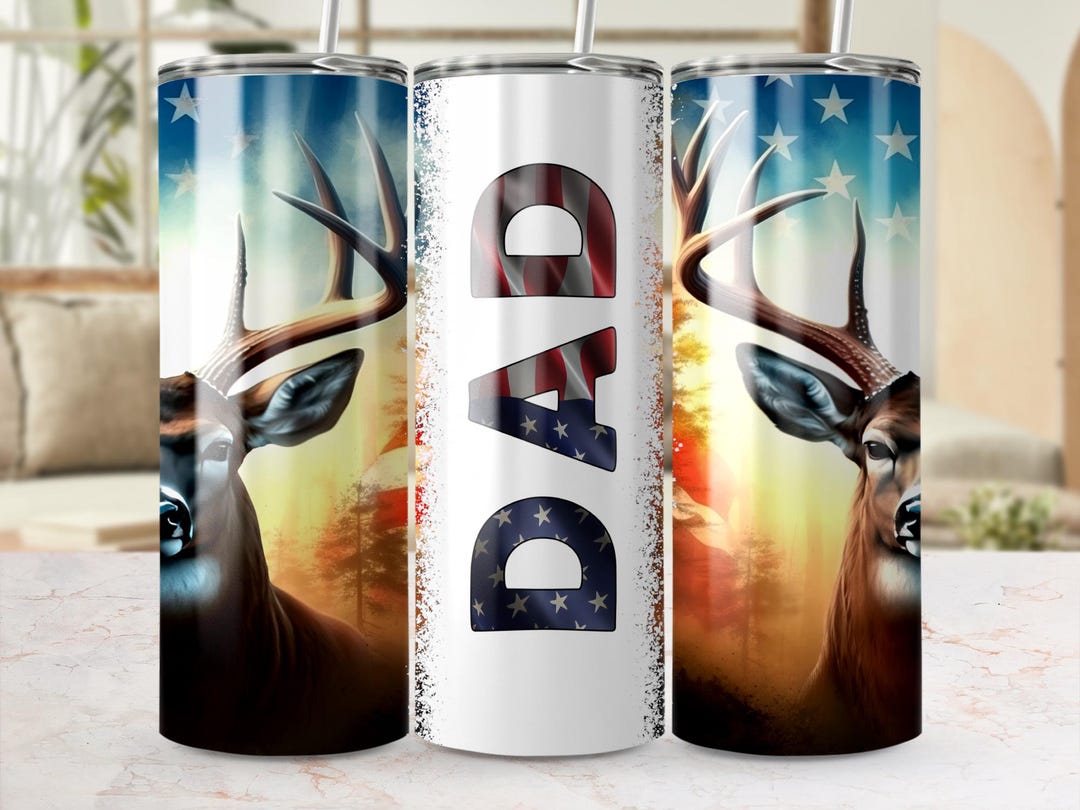 Personalized Deer Hunting 20oz Stainless Steel Tumbler With Straw, Hunt ...