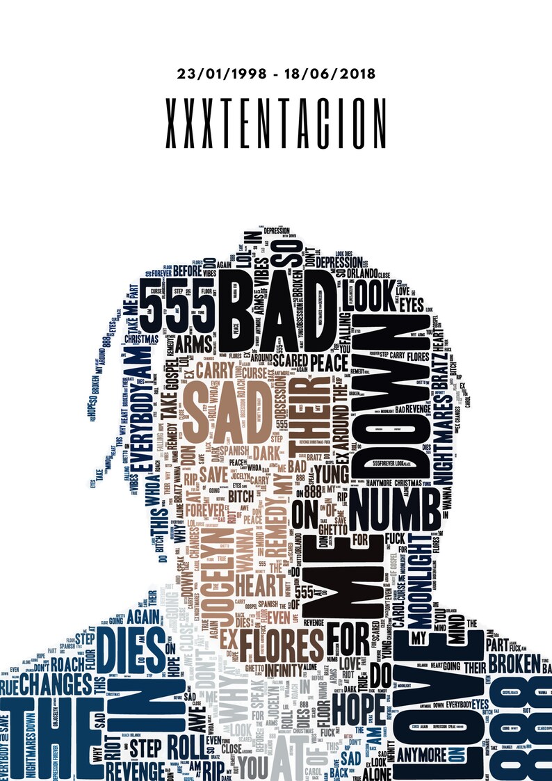 Xxxtentacion Poster / Hip Hop Artwork - Etsy
