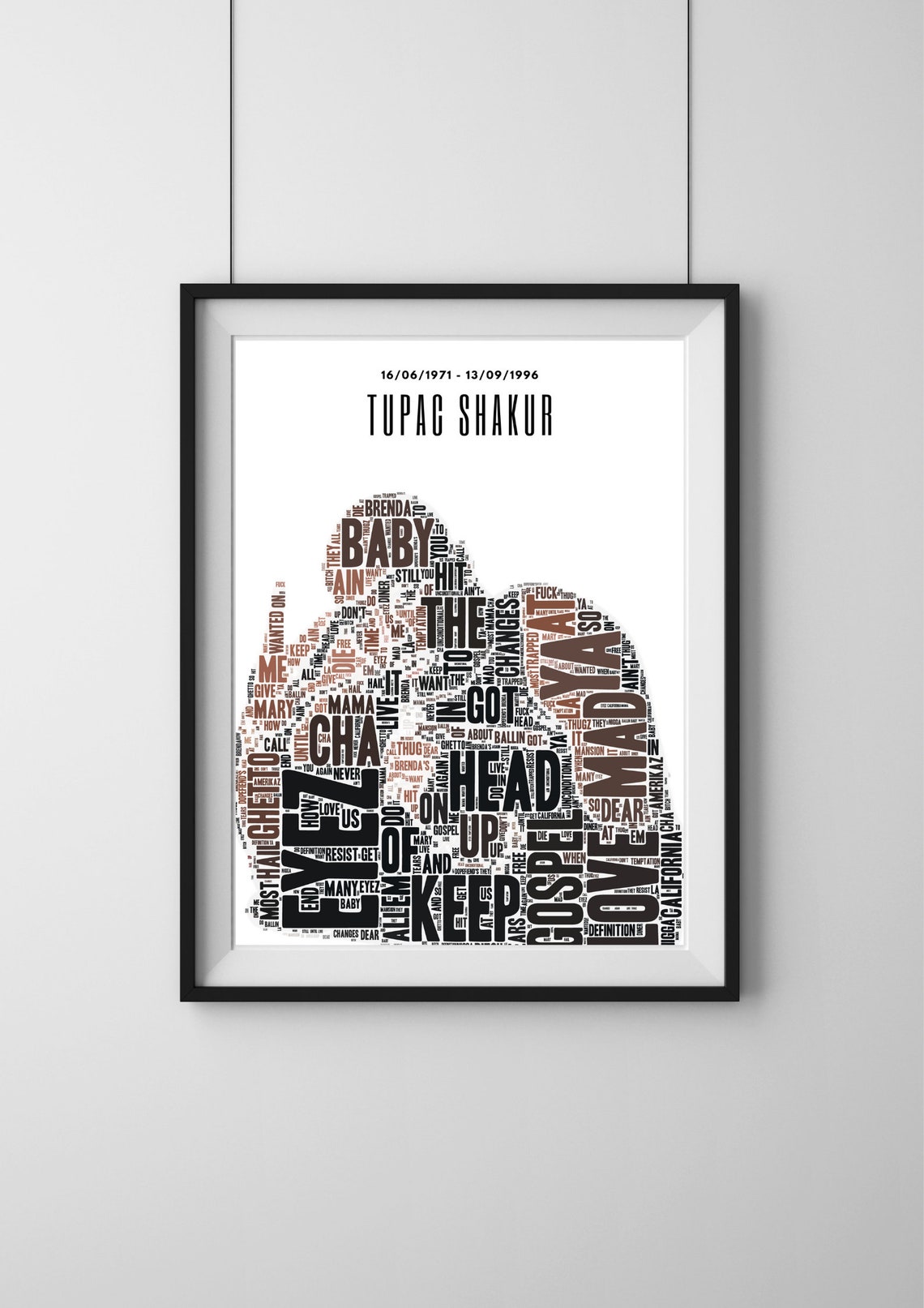 Tupac Shakur Poster / Classic Hip Hop Artwork - Etsy