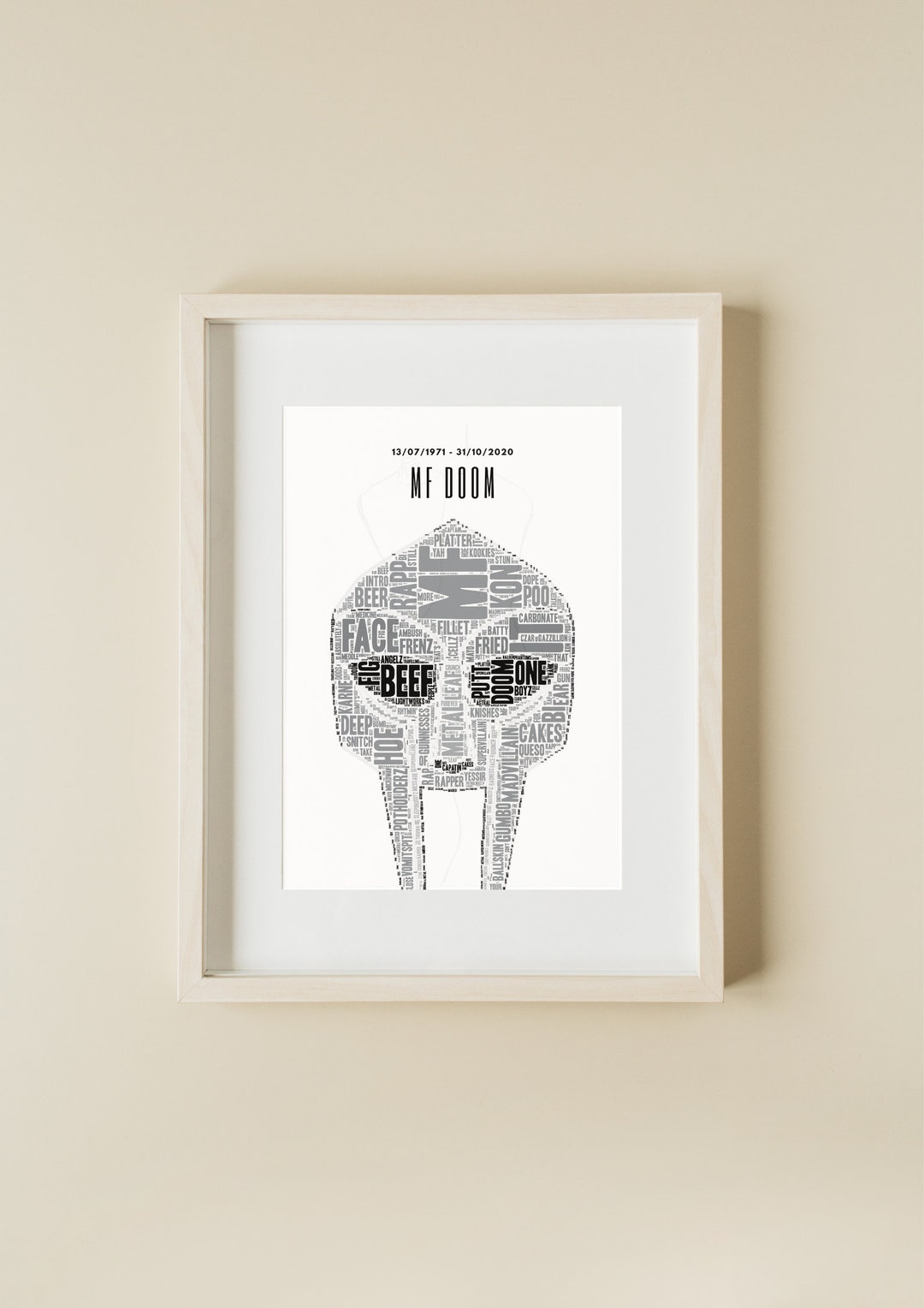 MF Doom Poster / Classic Hip Hop Artwork - Etsy