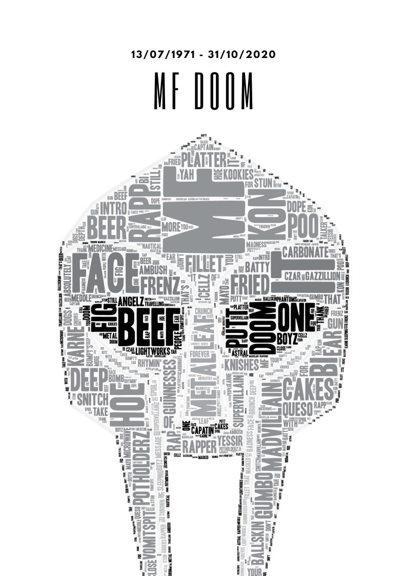 MF Doom Poster / Classic Hip Hop Artwork - Etsy