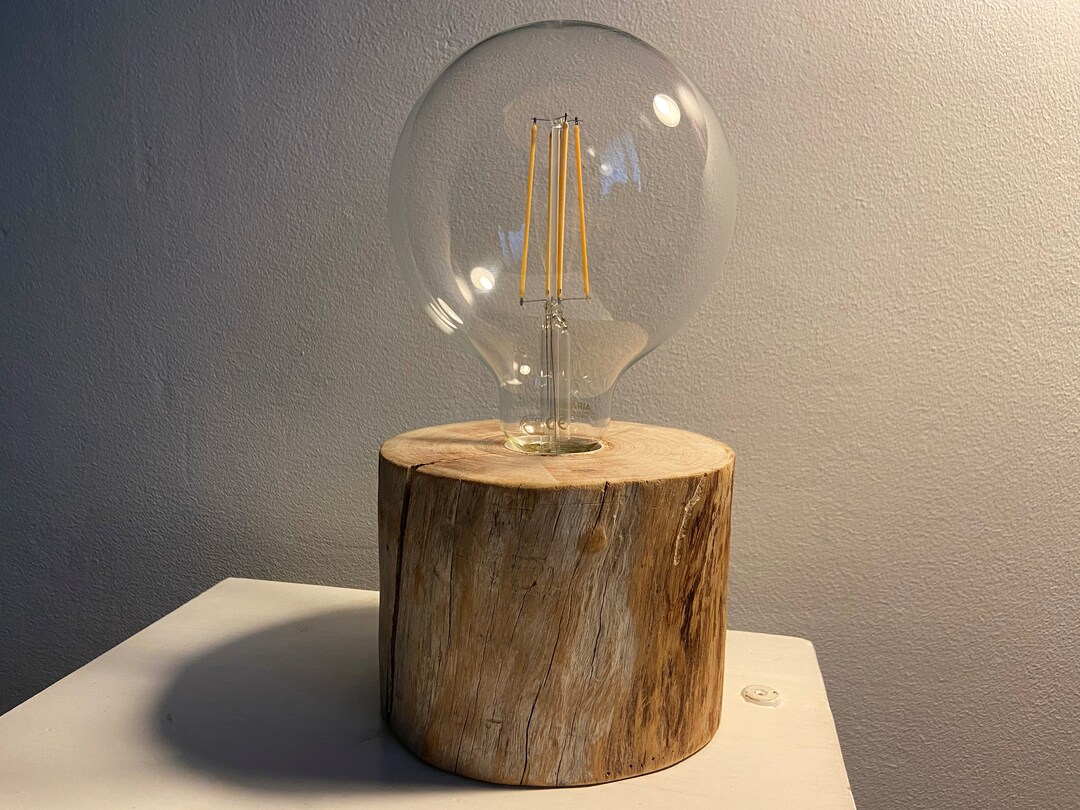 Log Table Lamp Log Lamp Wooden Table Lamp Rustic Lamp - Etsy