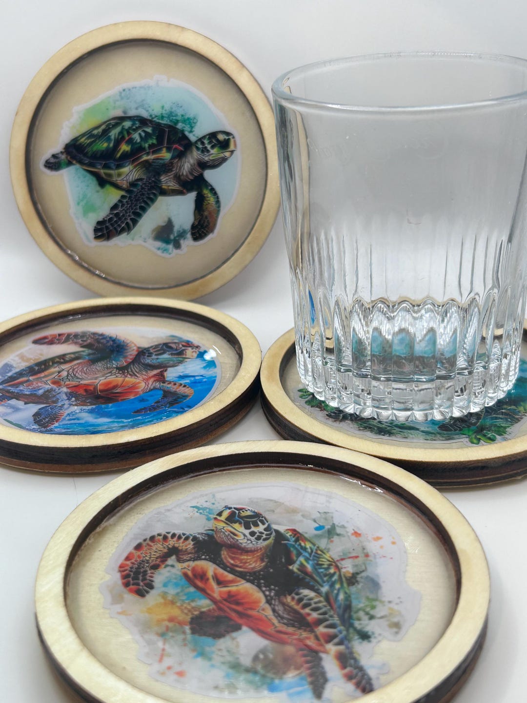 Nature Inspired : Pine Wood Coasters - Turtles - Etsy