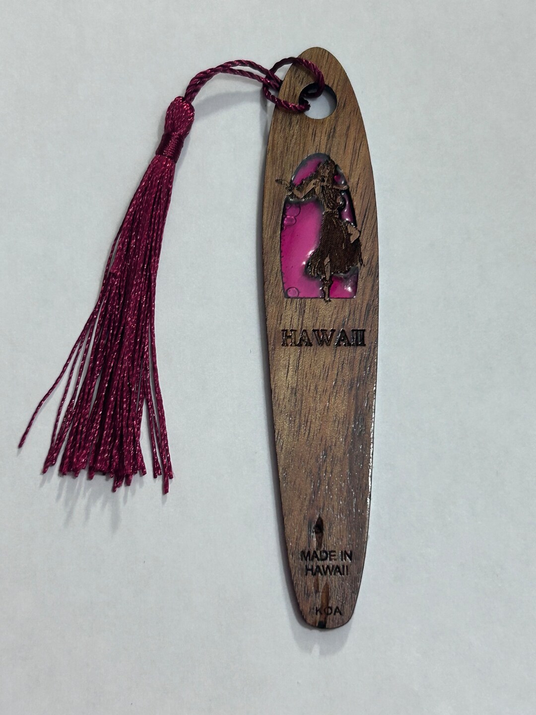 Nature Inspired: Koa Wood With Resin Bookmark - Hawaiian Dancer - Etsy