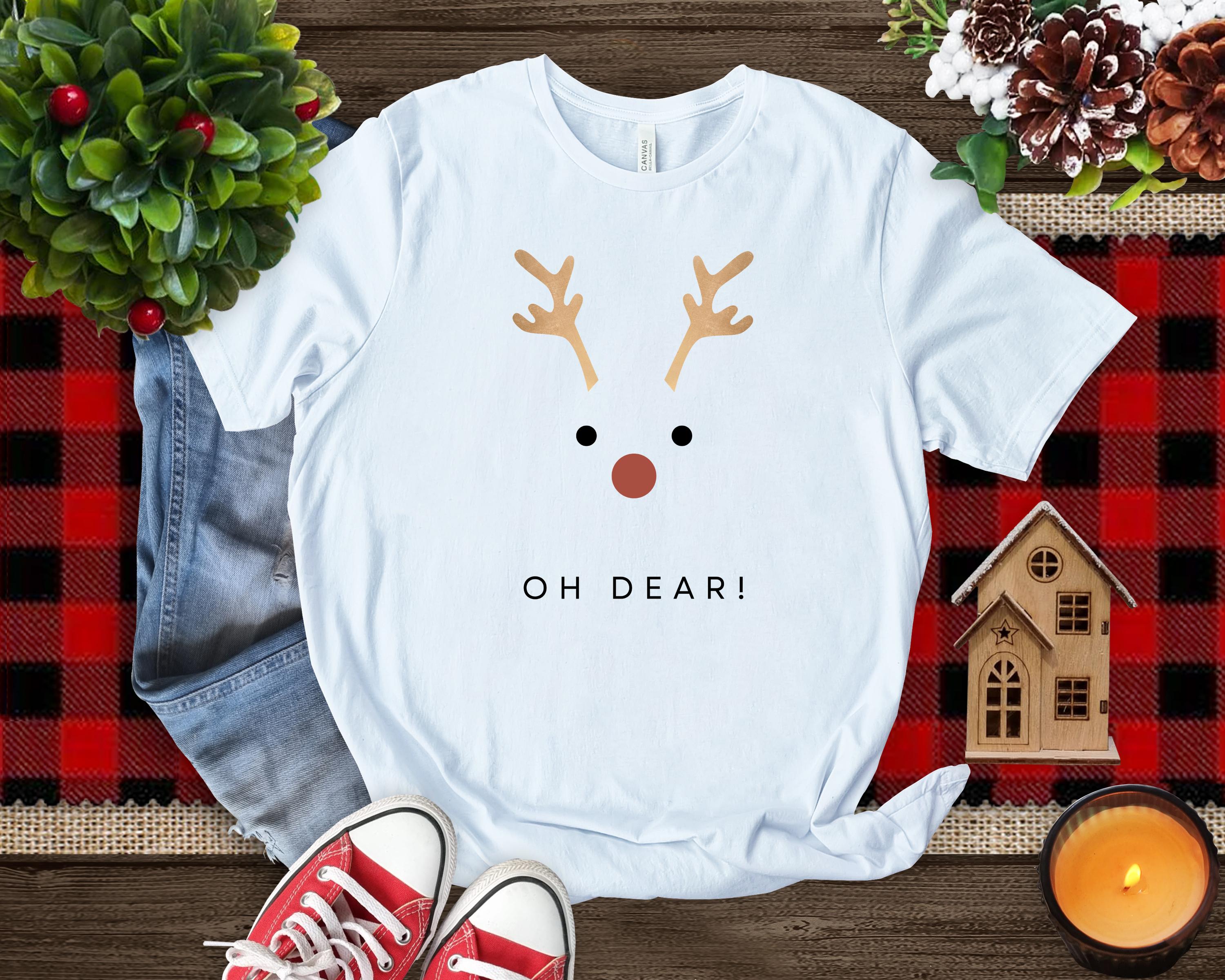 Oh Dear Reindeer PNG SVG | Funny Christmas Shirt Sublimation Design ...