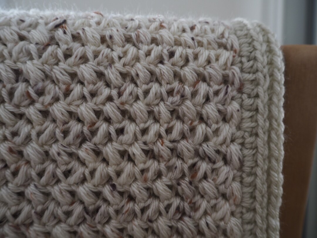 Tan Baby Blanket, Baby Shower Gift, Soft Acrylic Viscose Yarn, Gender ...