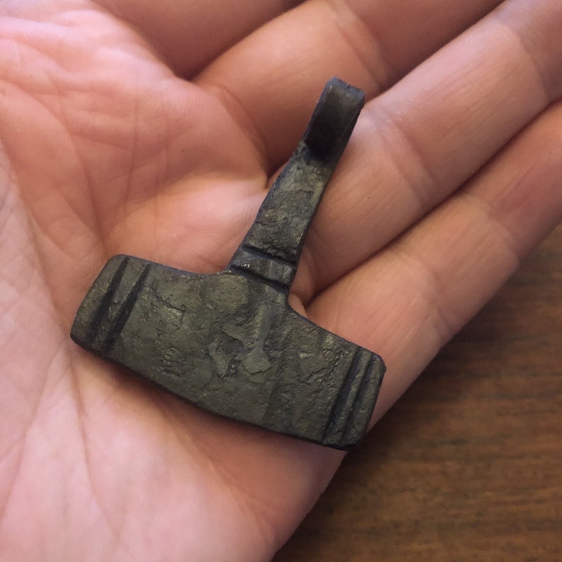Mjolnir Hand Forged Thors Hammer, Medallion, Viking Norse God Mythology ...