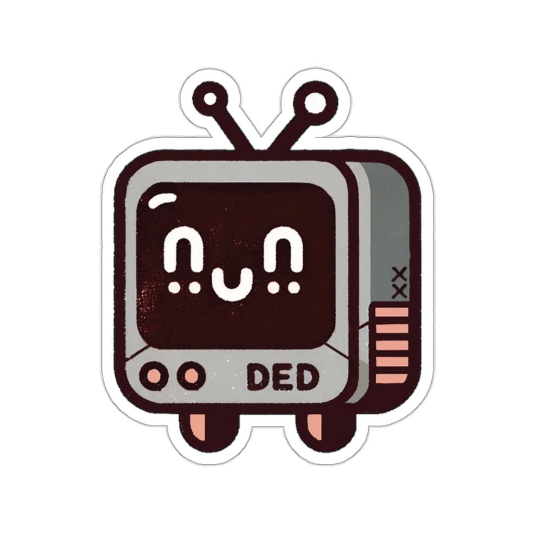DED TV Sticker - Cyberpunk Retro Digital Art - Etsy