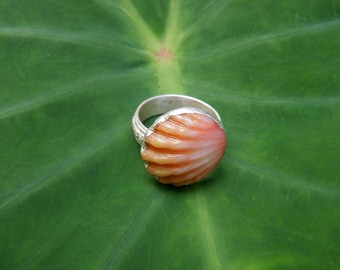 Sterling Silver Sunrise Shell Rings - Etsy