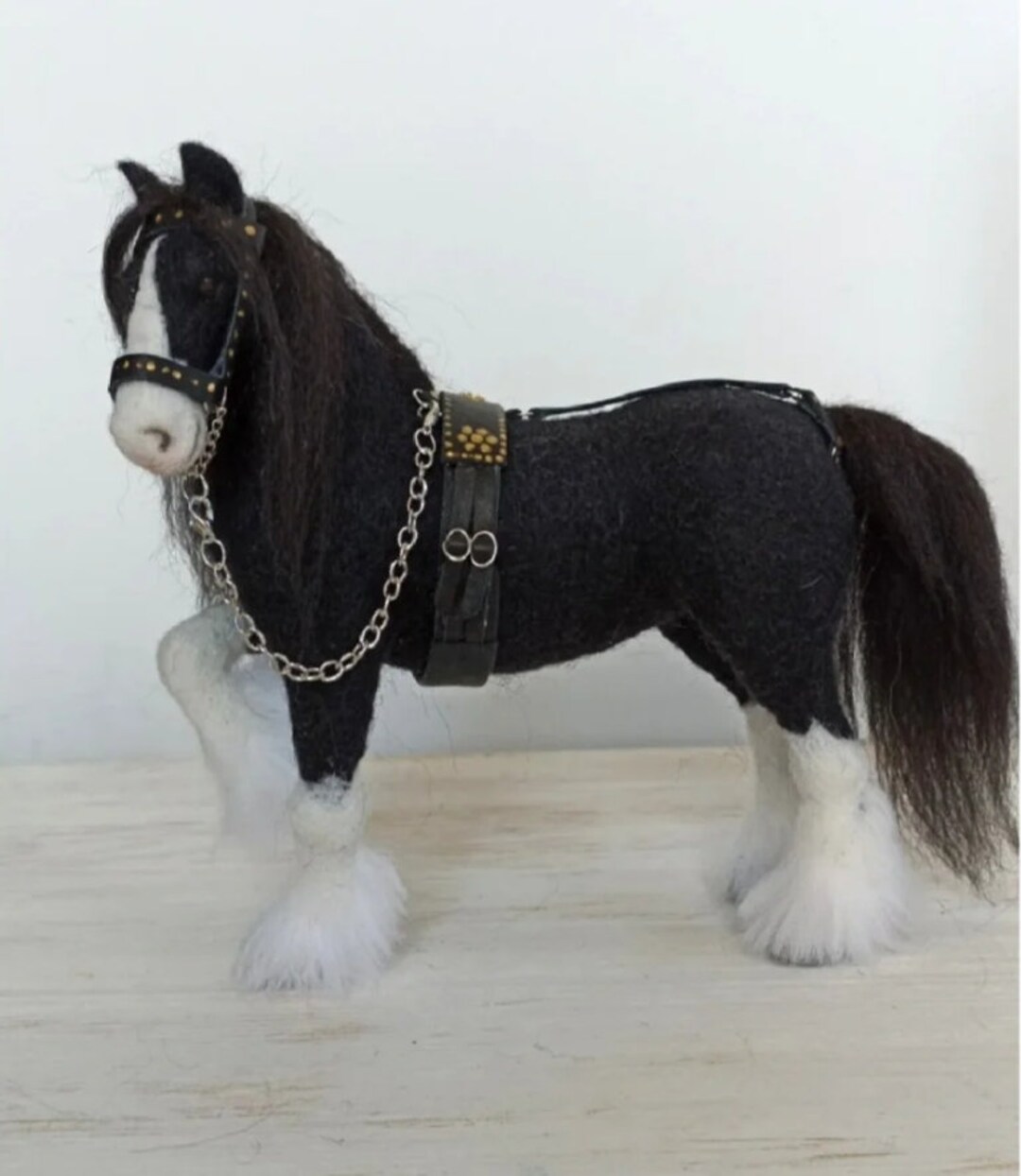 Custom Felt Horse Replica Horse Lover Gift Rider Needle Felt Pony Flexible Wool Horse Sculpture ...