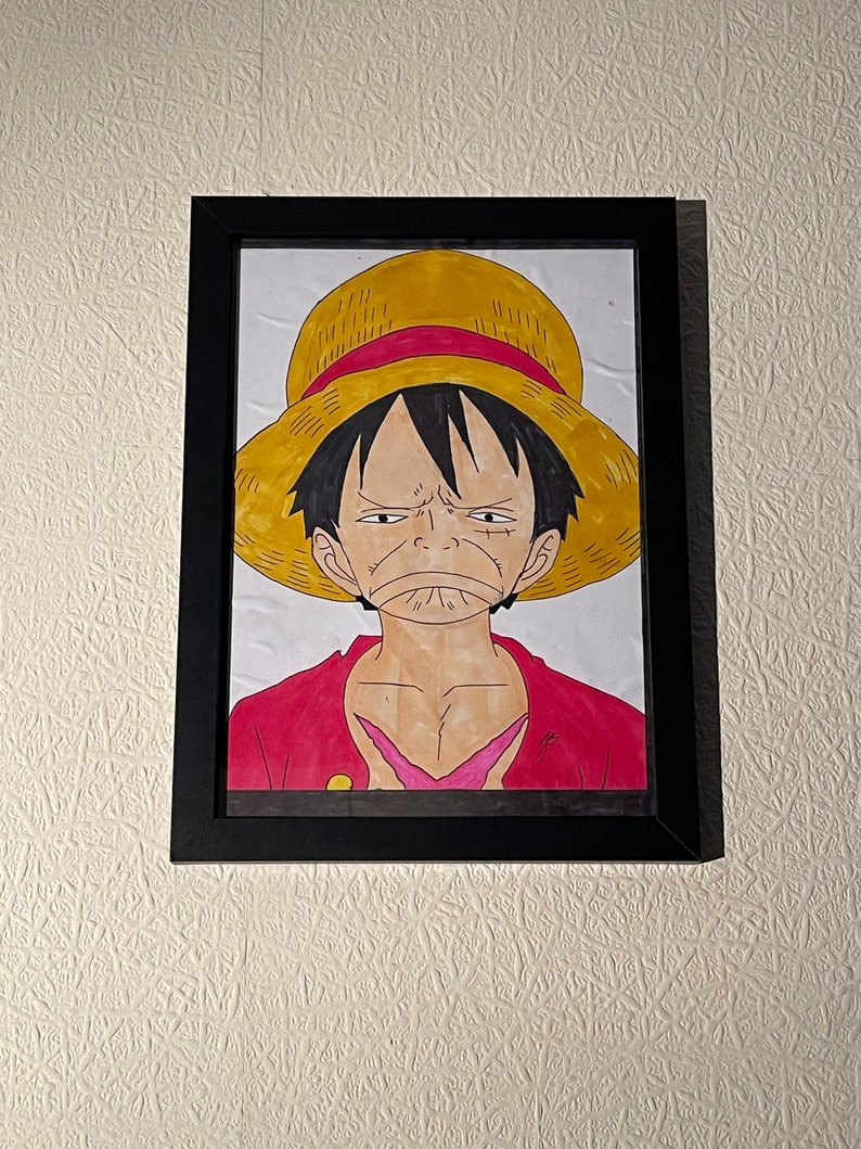 Luffy Funny Face A4 Drawing One Piece - Etsy