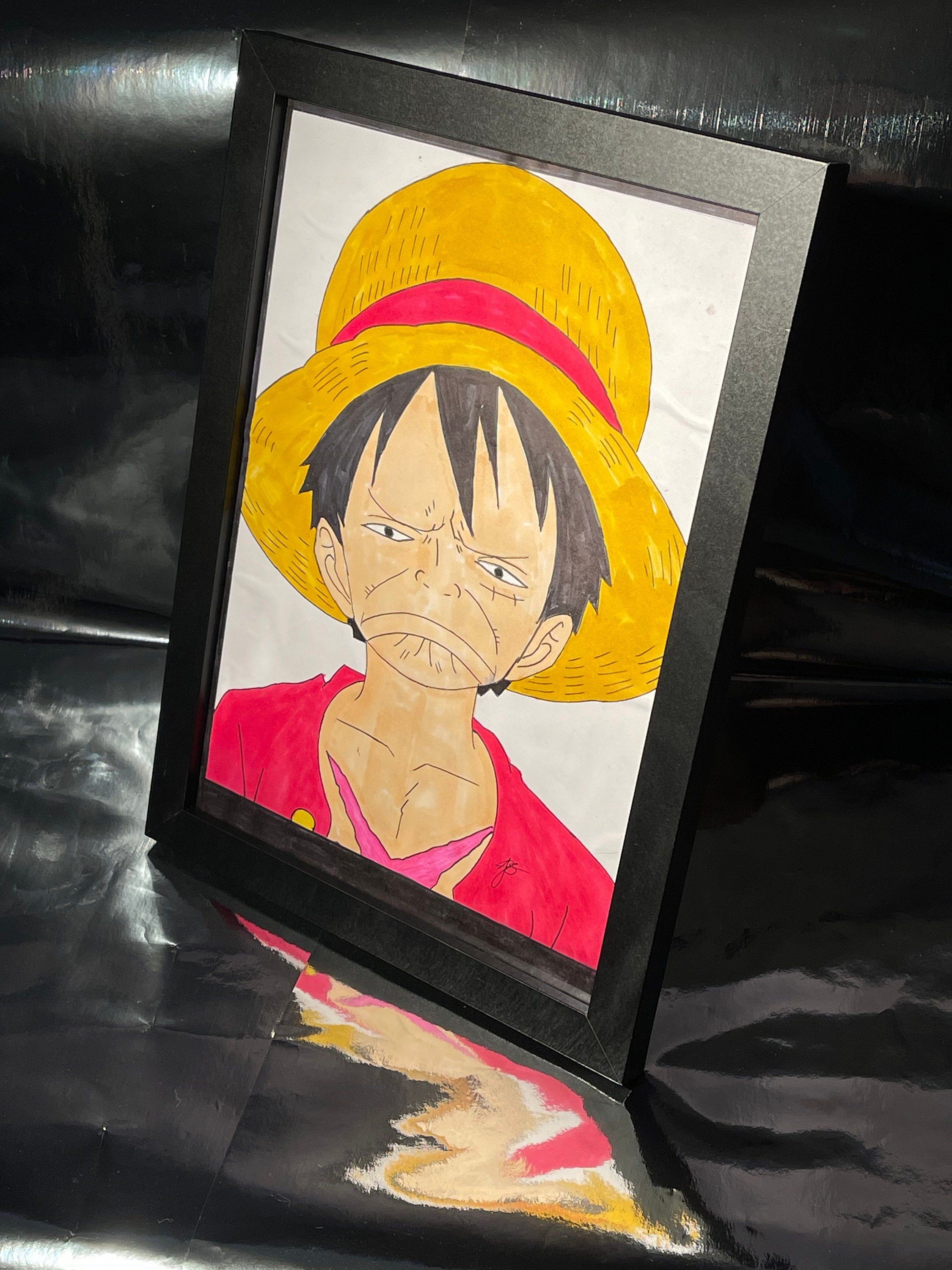 Luffy Funny Face A4 Drawing One Piece - Etsy