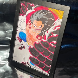 Luffy Gear 4th A4 Drawing One Piece - Etsy