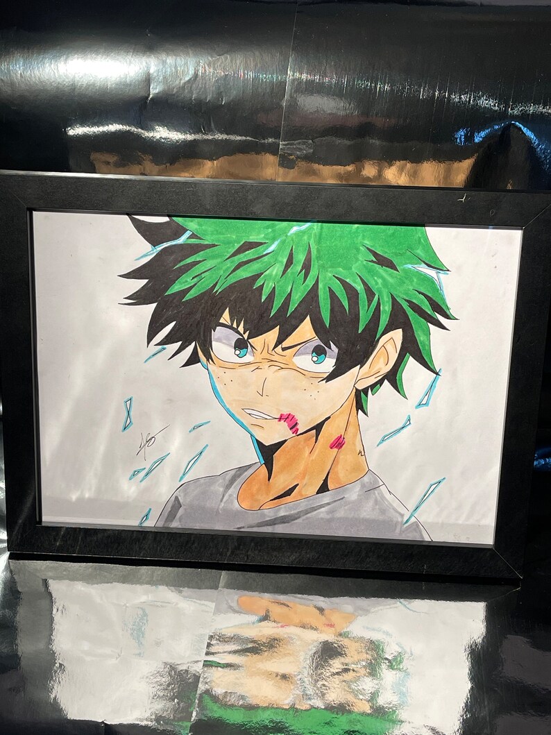 Izuku Midoriya A4 Drawing My Hero Academia - Etsy
