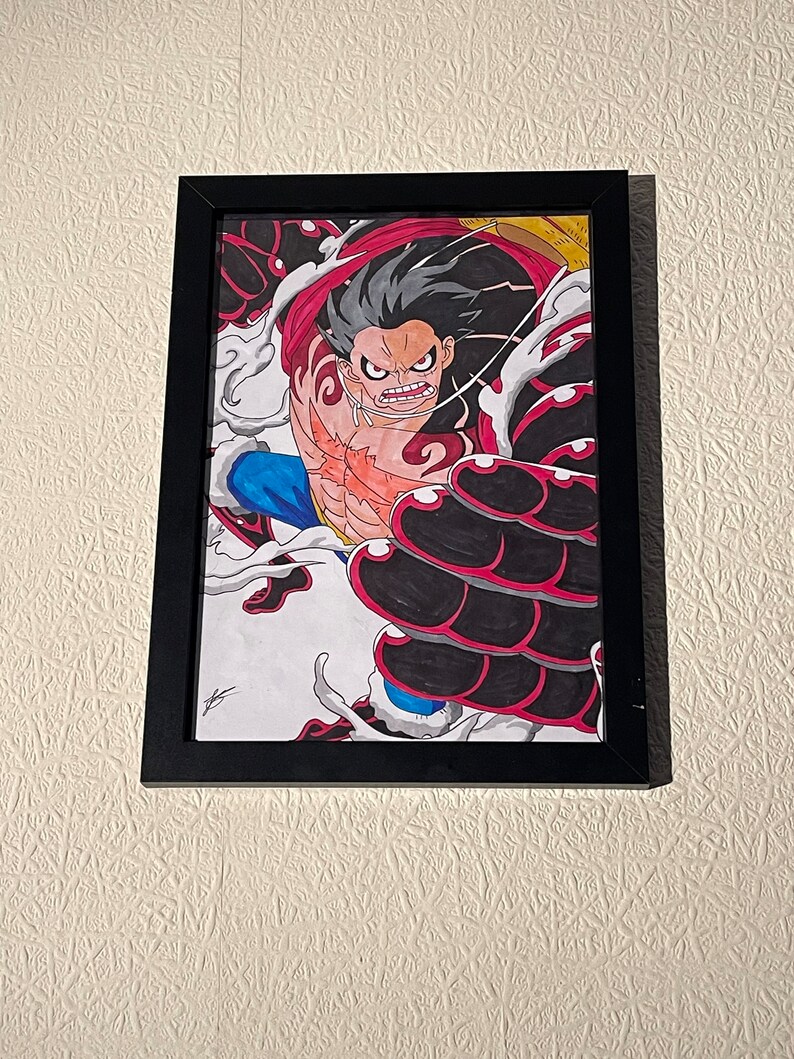 Luffy Gear 4th A4 Drawing One Piece - Etsy