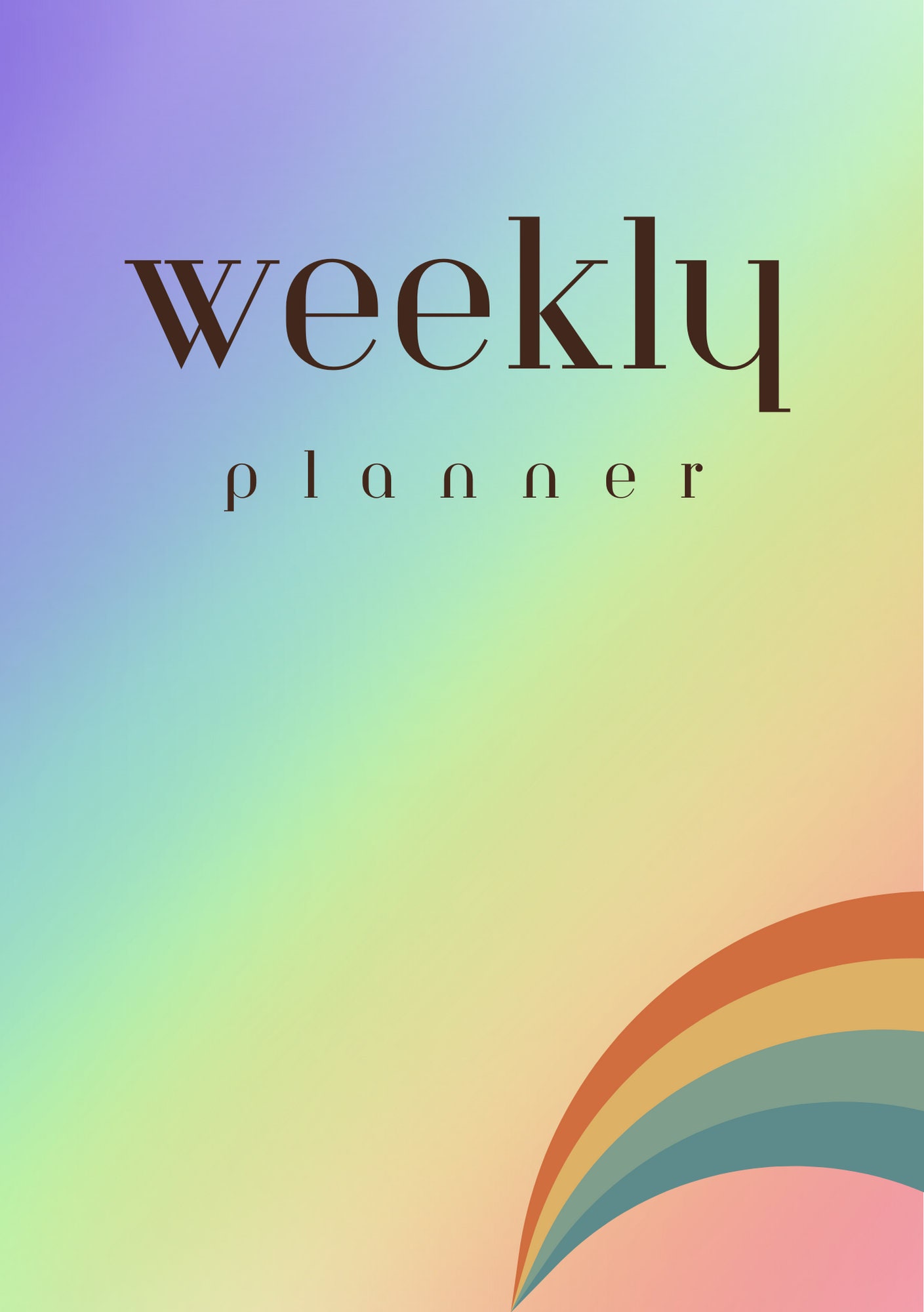 Weekly Planner - A5 Digital Download - Print on Demand - 4 Weeks of ...