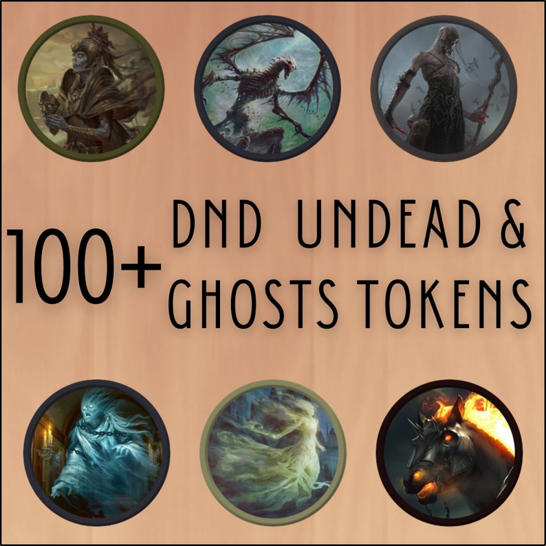 118 Dnd Undead & Ghost Tokens - Etsy