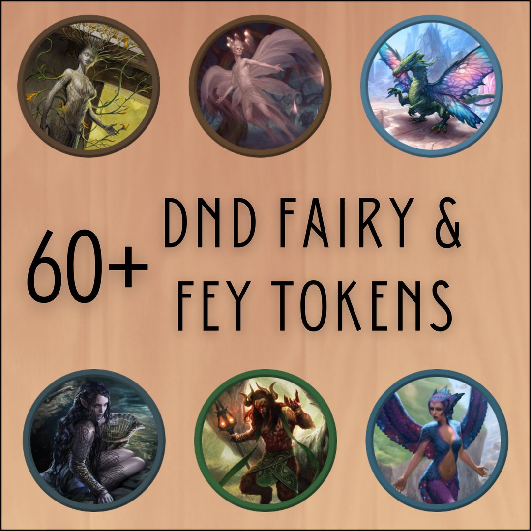 64 Dnd Fairy & Fey Creature Tokens - Etsy