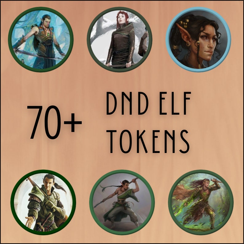 79 Dnd Elf Tokens - Etsy