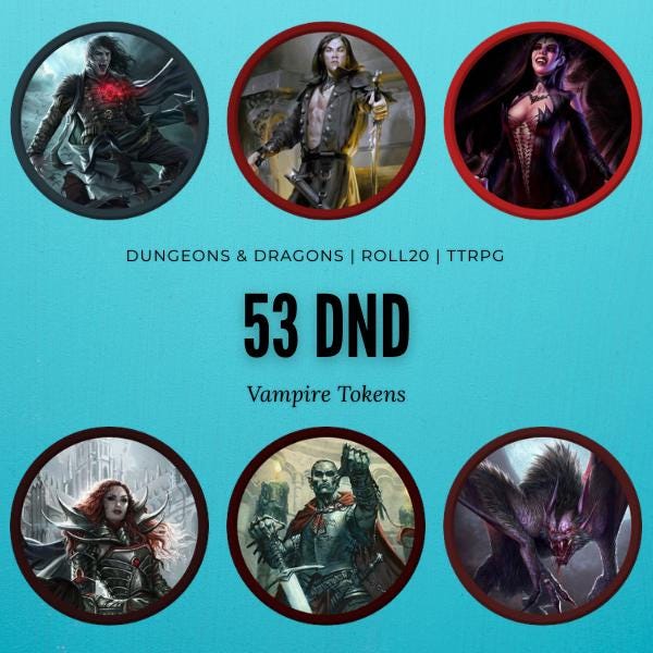 53 Dnd Vampire Tokens - Etsy