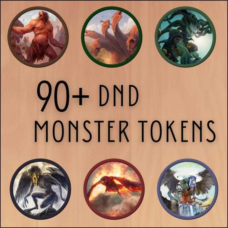 99 Dnd Monster Creature Tokens - Etsy