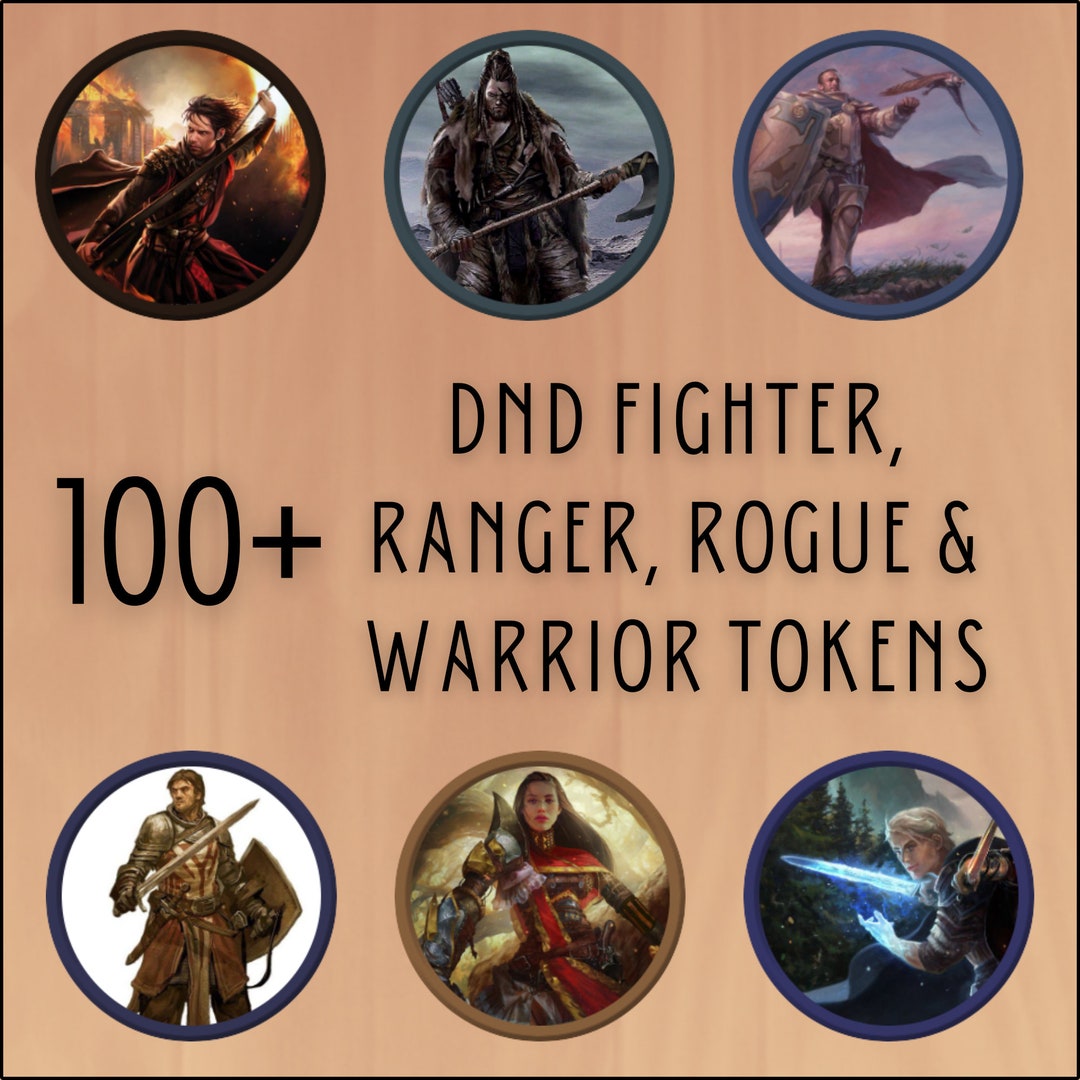 105 Dnd Fighter, Ranger, Rogue & Warrior Tokens - Etsy