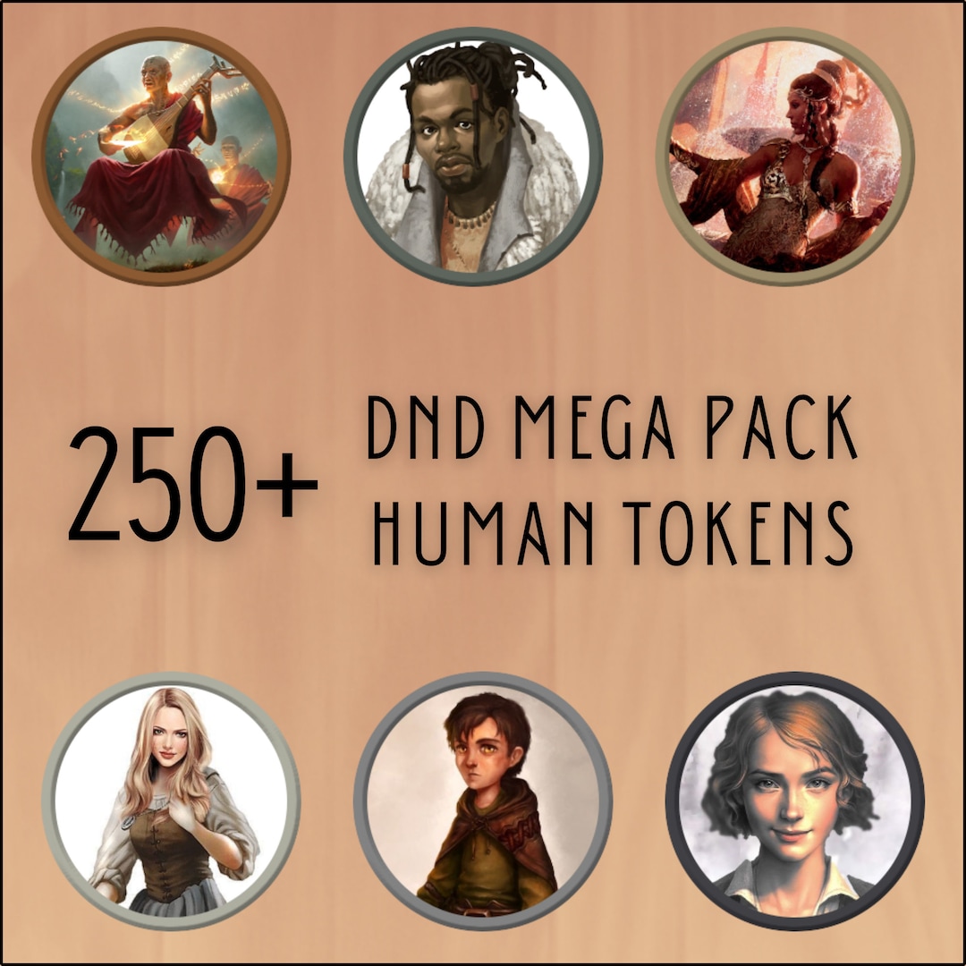 297 Dnd Mega Pack Human Tokens - Etsy