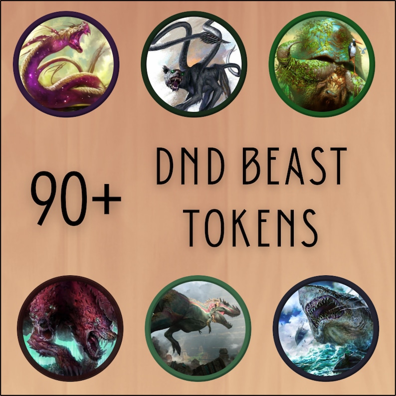 98 Dnd Beast Creature Tokens - Etsy
