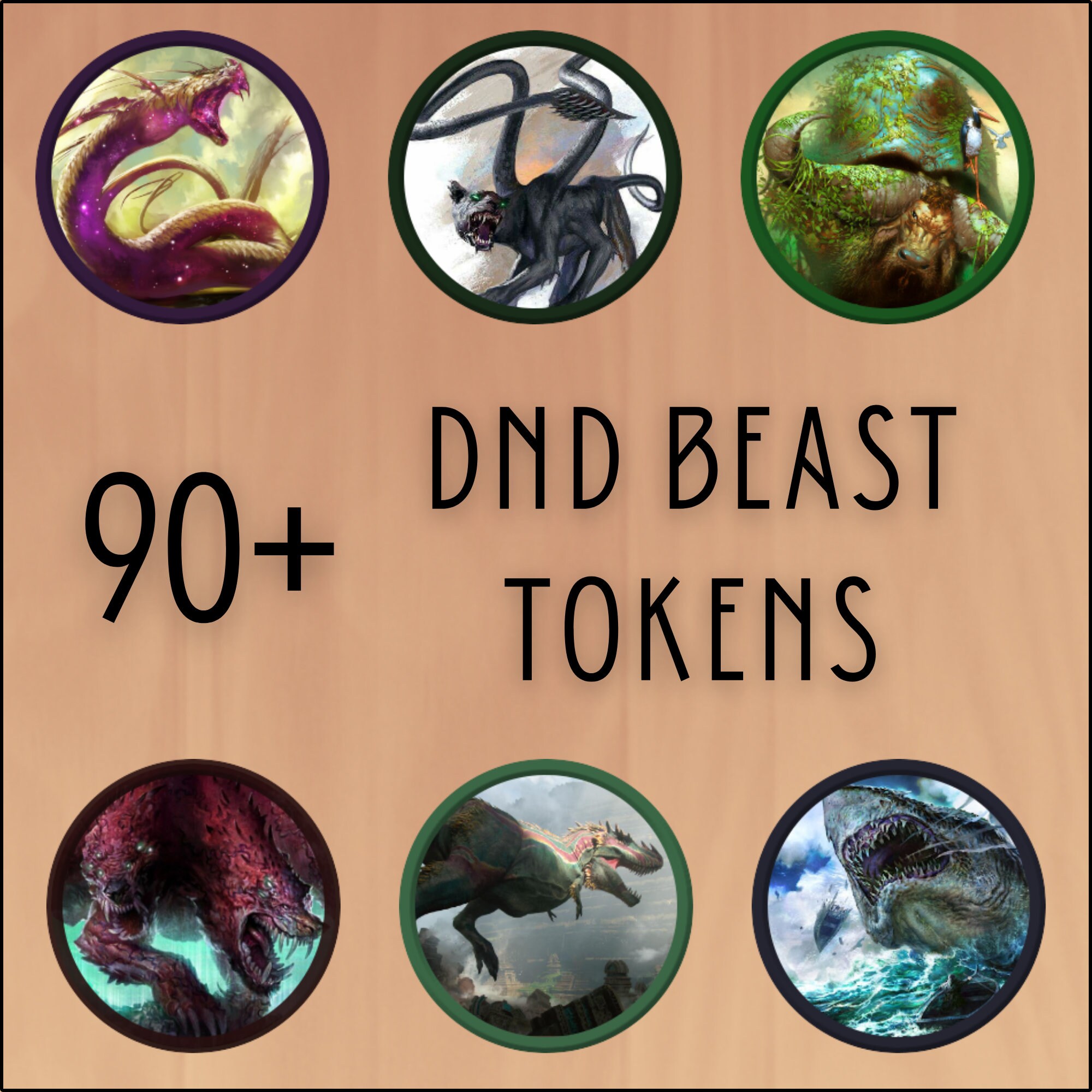 98 Dnd Beast Creature Tokens - Etsy