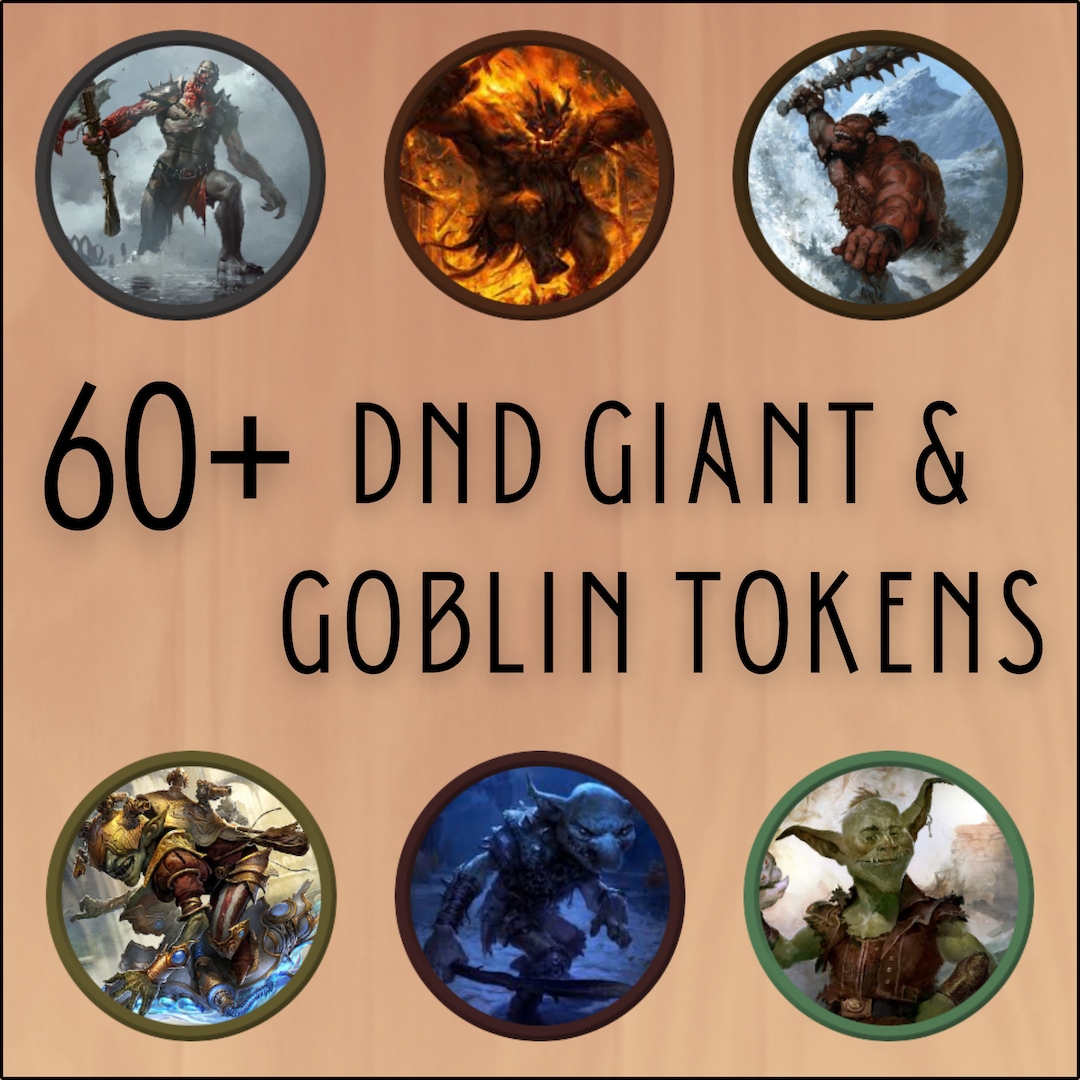 61 Dnd Giant & Goblin Creature Tokens - Etsy