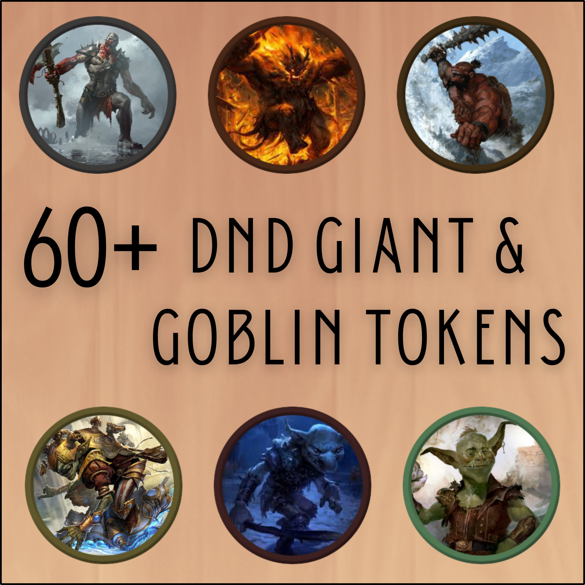 61 Dnd Giant & Goblin Creature Tokens - Etsy