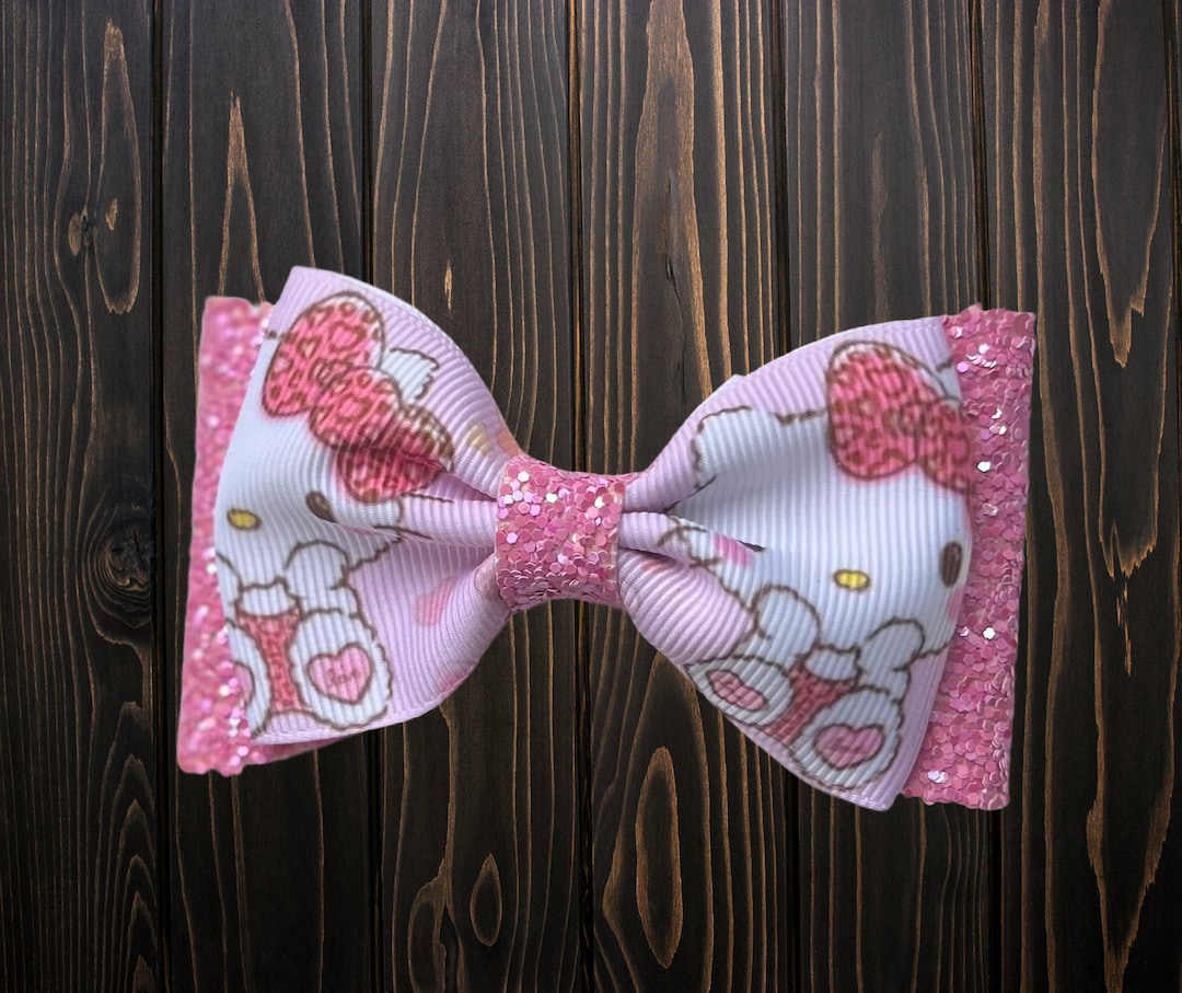 Hello Kitty Hair Bow Girls 3.5 Inch Bow Adorable Accessory - Etsy