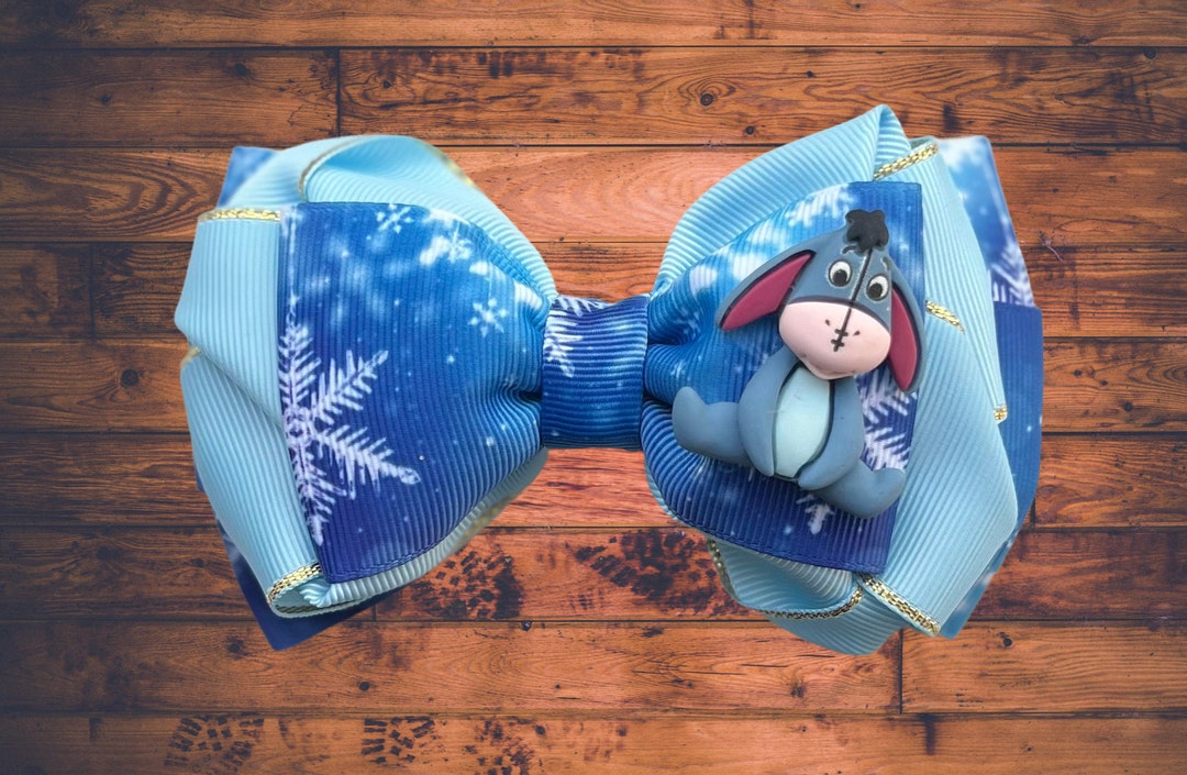 Eeyore Hair Bow Fall Snowflake Girls Hair Accessory Bow - Etsy
