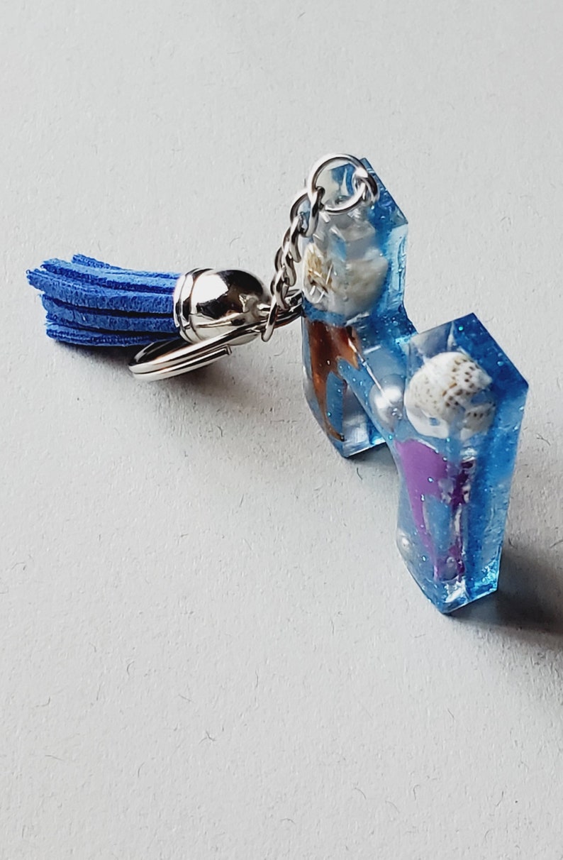 Resin Letter H Ocean Theme Keychain - Etsy