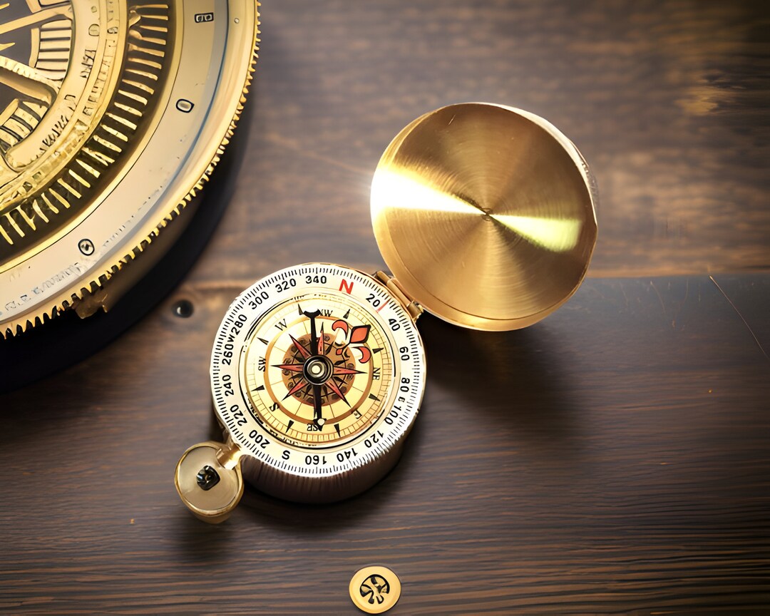 Vintage Copper Adventure Compass Cool Retro Camping Compass Nostalgic ...
