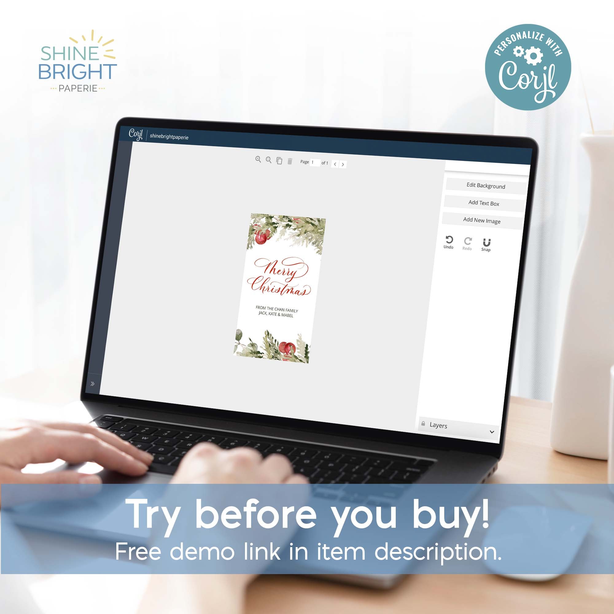 Editable Merry Christmas Gift Tags Template Holidays Downloadable Gift ...