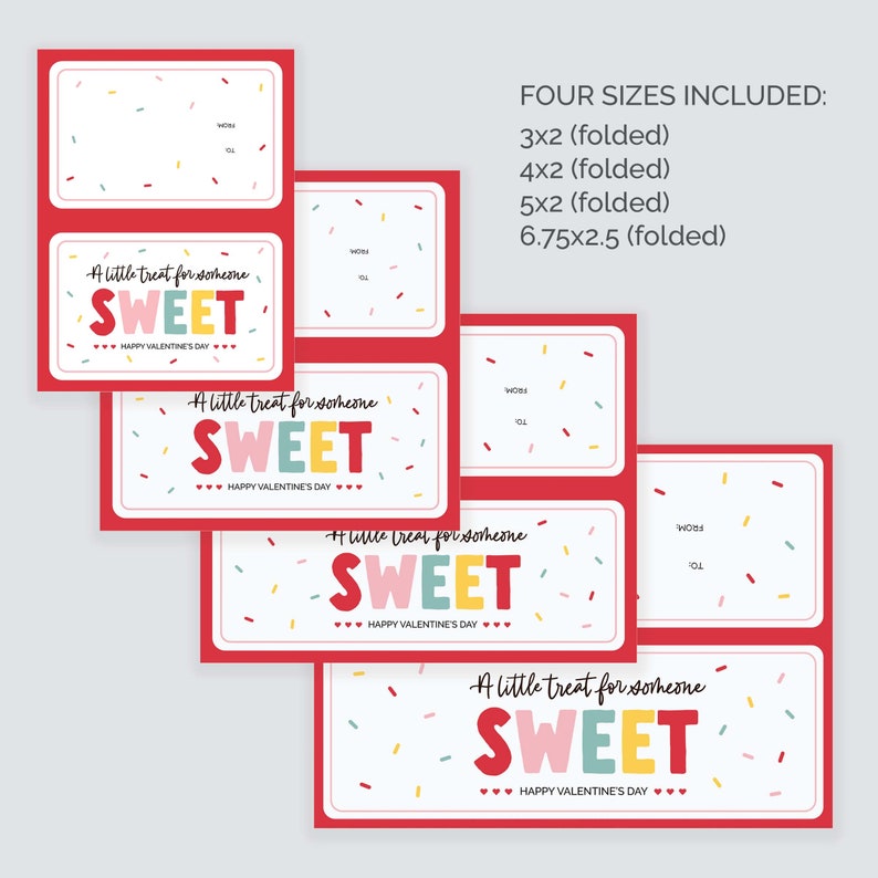 Valentines Sweet Treat Bag Topper Classroom Valentines Day Cookie Bag ...