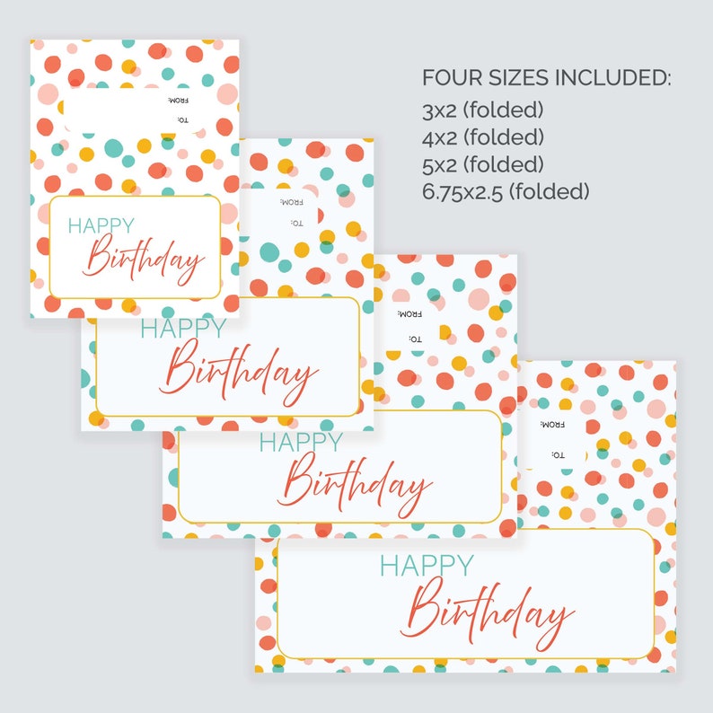 Happy Birthday Treat Bag Topper: Printable Cookie Bag (digital Download ...