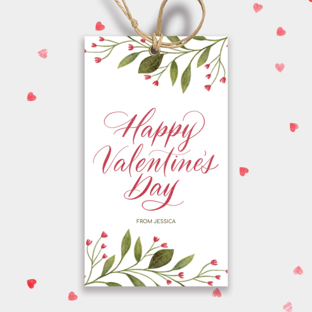 Editable Valentine's Day Treat Tag, Valentine's Day for Her, Printable ...