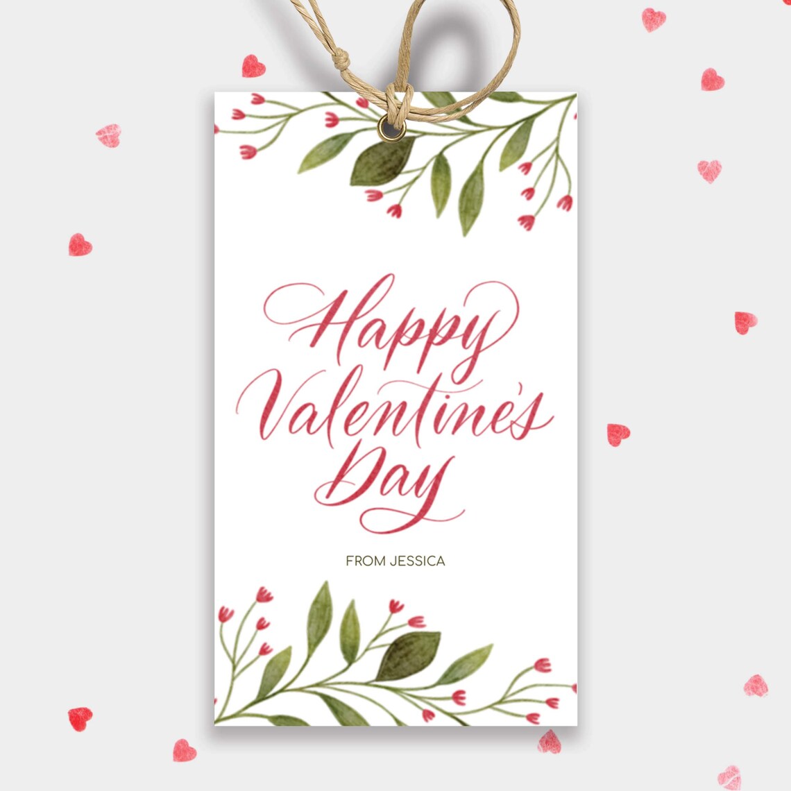 Editable Valentine's Day Treat Tag, Valentine's Day for Her, Printable ...