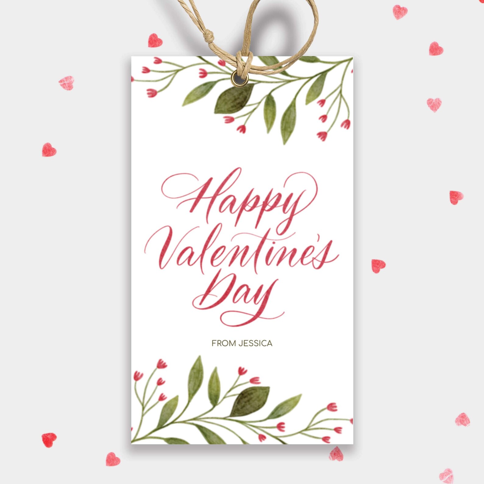 Editable Valentine's Day Treat Tag, Valentine's Day for Her, Printable ...