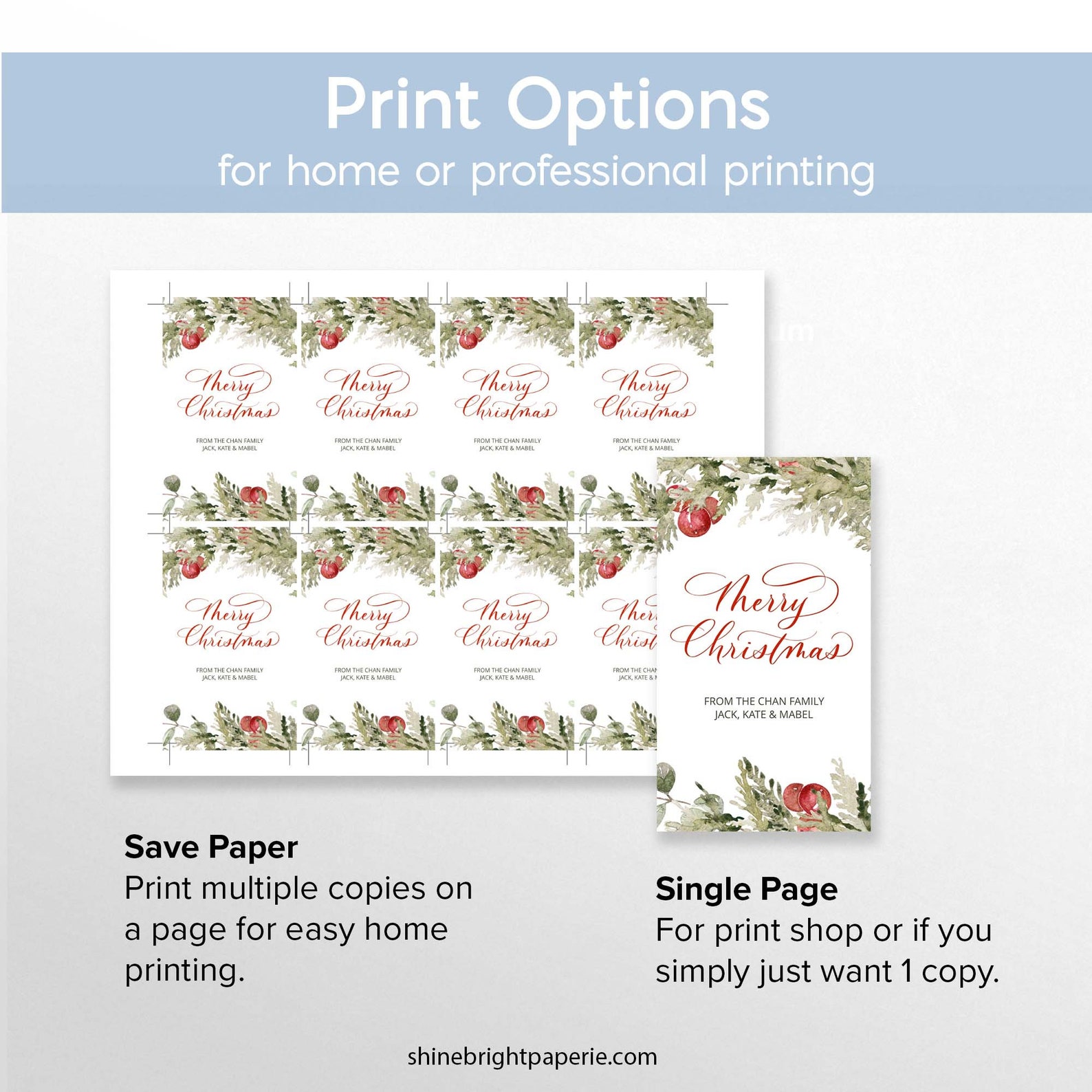 Editable Merry Christmas Gift Tags Template Holidays Downloadable Gift ...