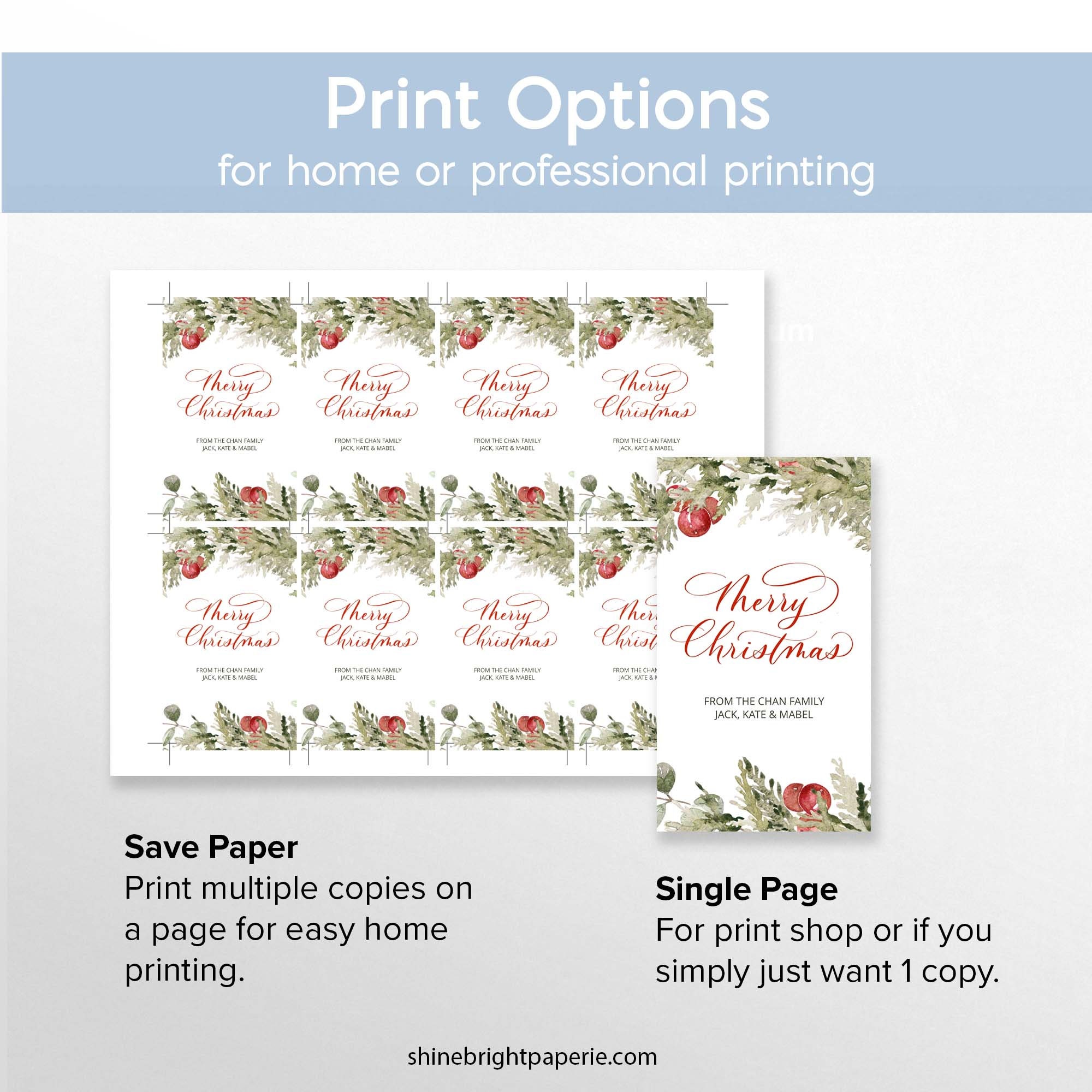 Editable Merry Christmas Gift Tags Template Holidays Downloadable Gift ...