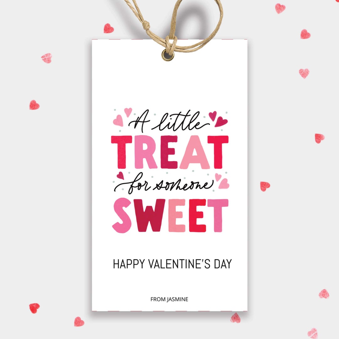 Valentine's Day Gift Tag Printable Valentines Tag Friends Valentine's ...
