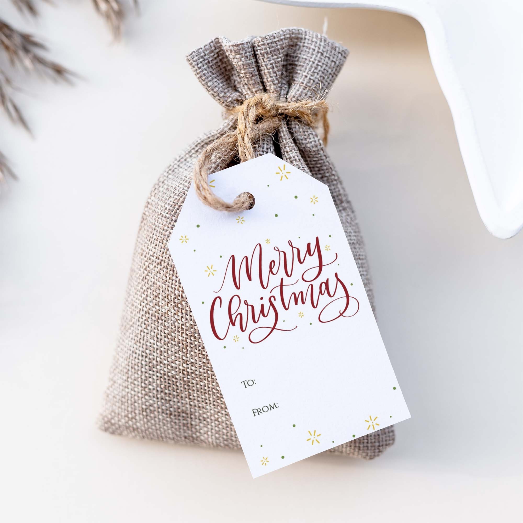 Printable Merry Christmas Gift Tags Template Editable Gift Favor Tags ...