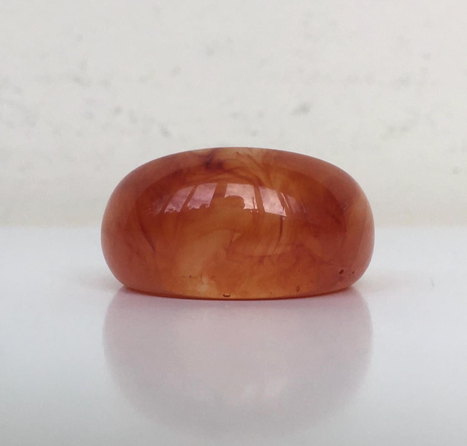 Amber Lucite Statement Ring, Size 7.5 (18 Mm) - Etsy